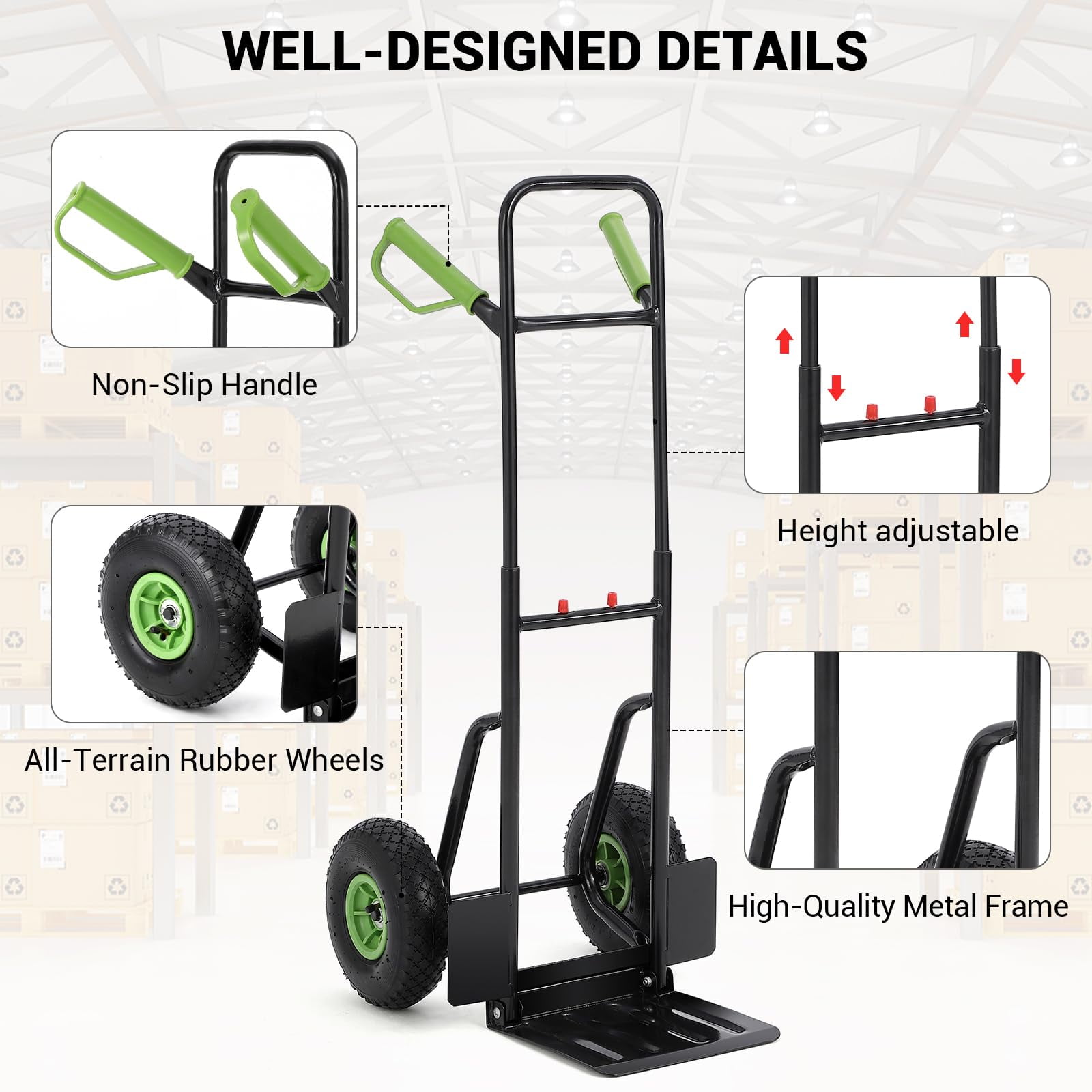 Click here for Akdsteel Heavy Duty Hand Truck Dolly With 10 In Ru... prices