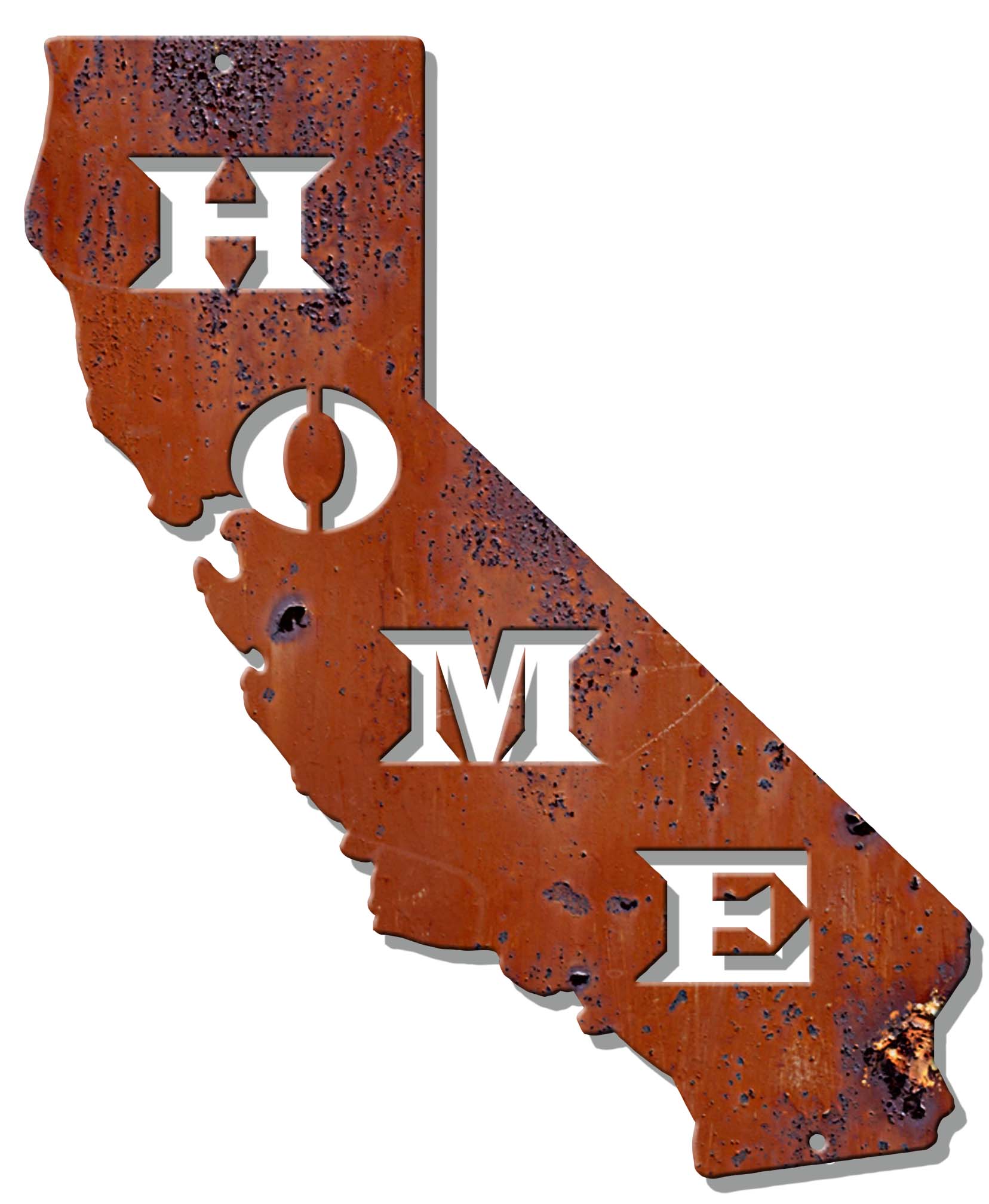 Home California Rust Vintage Sign “Made in the USA with heavy gauge ...