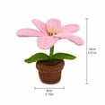 1PC Purple Minibee Hand Crocheted Artificial Lily Potted Fake Plant ...