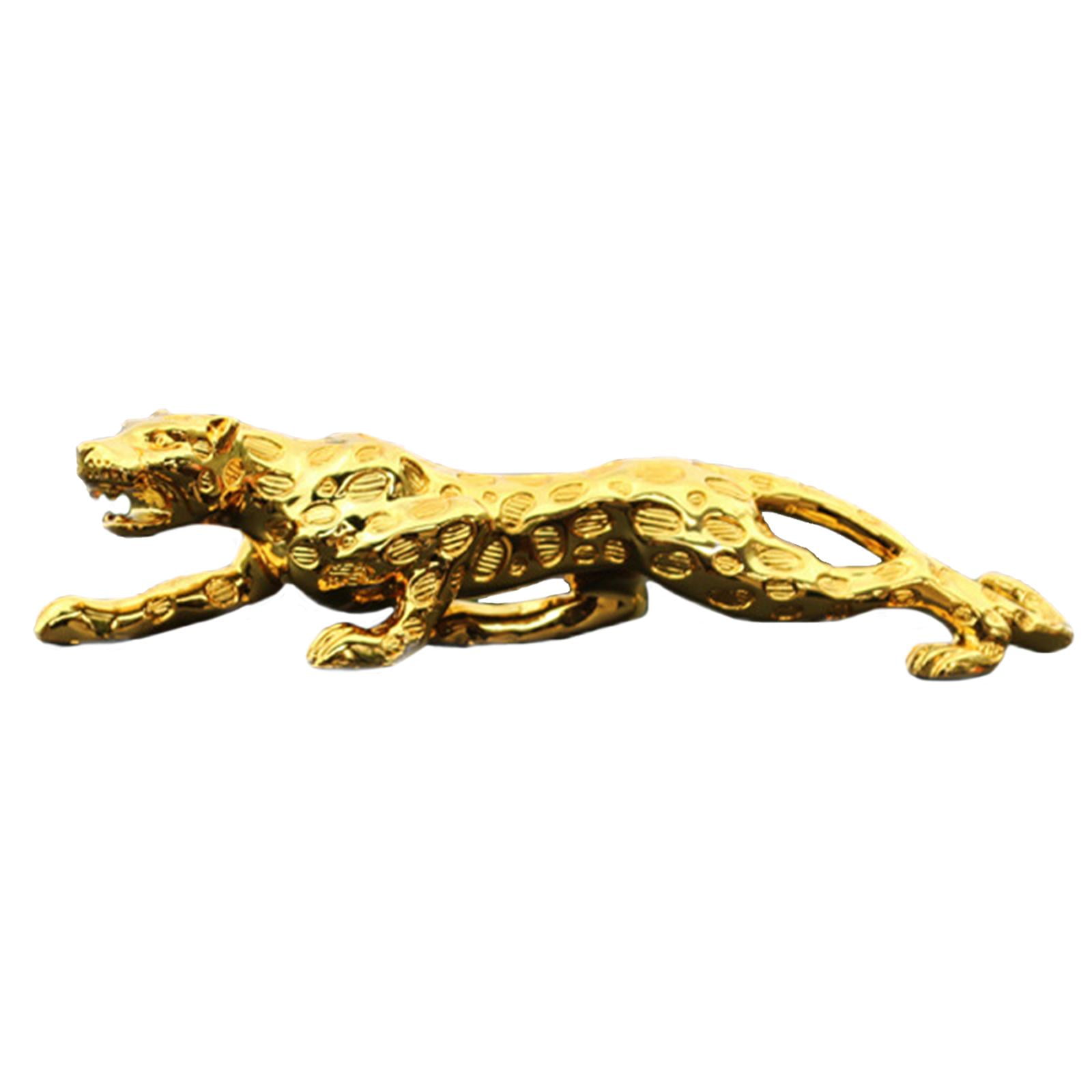 Resin Cheetah Figurine, Leopard Art Crafts Sculpture for Home Living ...