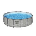 Bestway Steel Pro MAX 16ft Round Above Ground Swimming Pool Set with ...