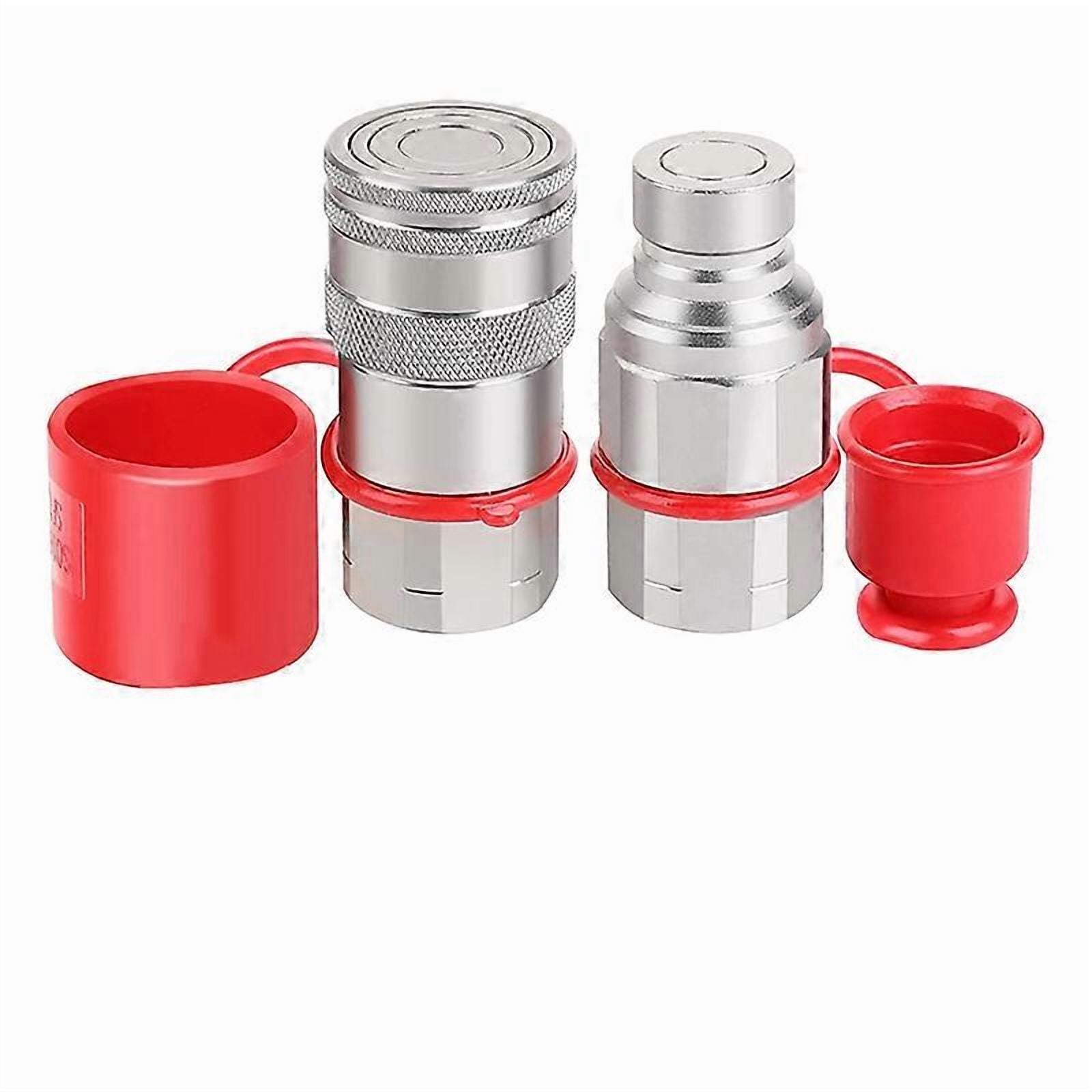 1/2Inch NPT Hydraulic Coupler Skid Steer Bobcat Flat Face Quick Connect ...
