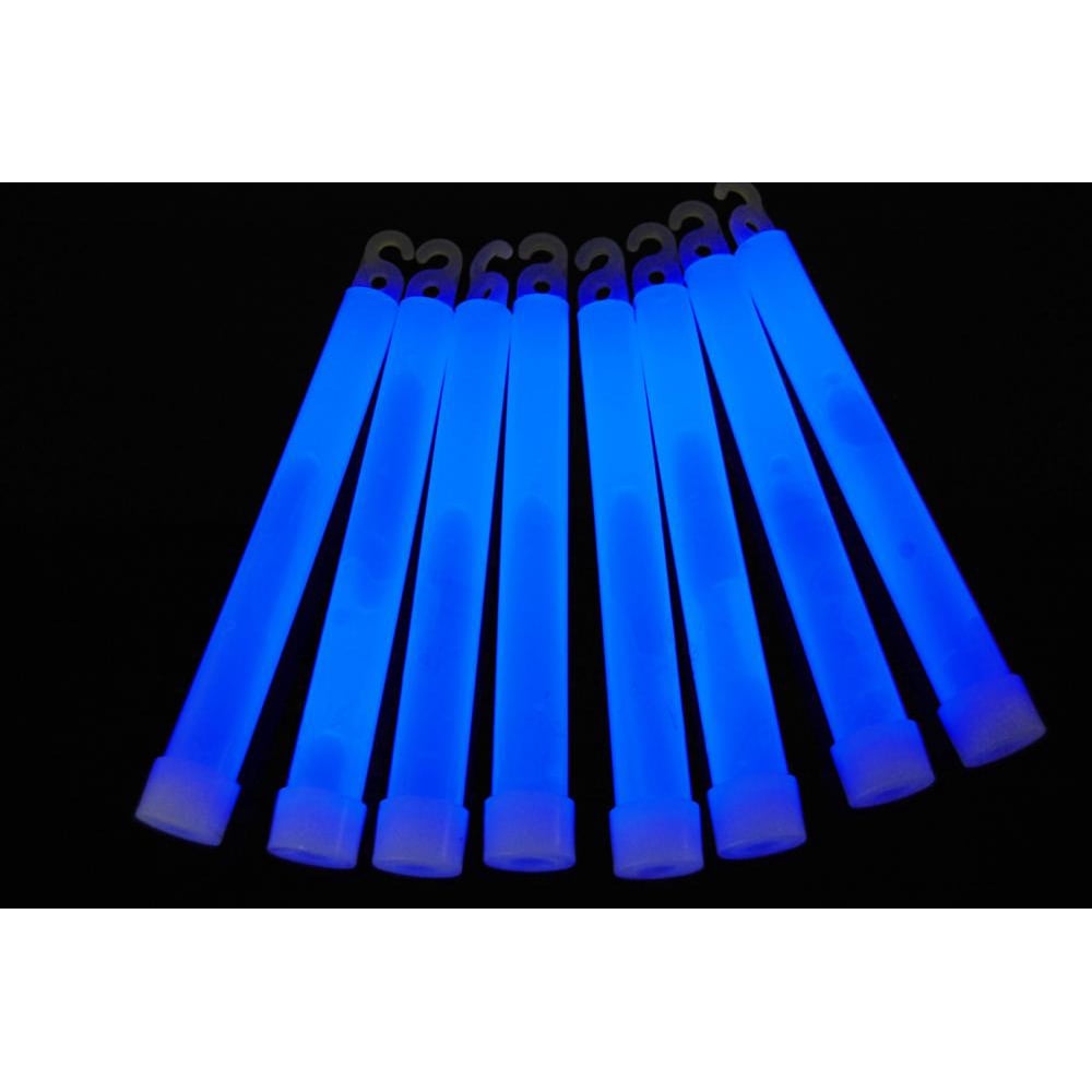 DirectGlow 12 Ct Blue Jumbo 6 Inch Safety Glow Sticks Bright Neon ...