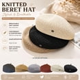 Beret Hat Women, Breathable Hollow Out Knit Beret for Daily Wear ...
