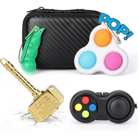 Sensory Fidget Pack Toys Set Kit, Push Bubble Simple Dimple Fidgit Pop ...