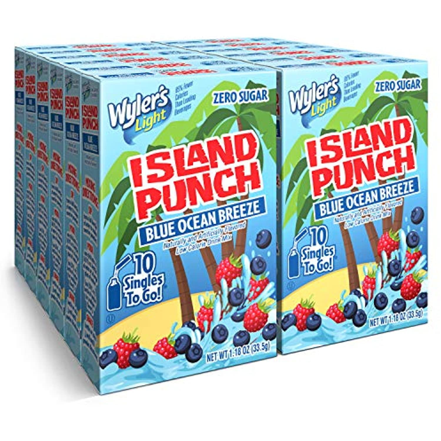 Wylers Light Island Punch, Blue Ocean Breeze, 10 Ct (Pack - 12 ...