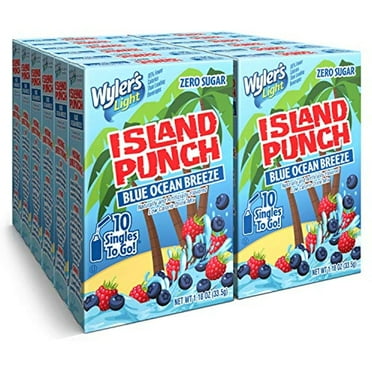 Wylers Light Island Punch, Blue Ocean Breeze, 10 Ct (Pack - 12 ...