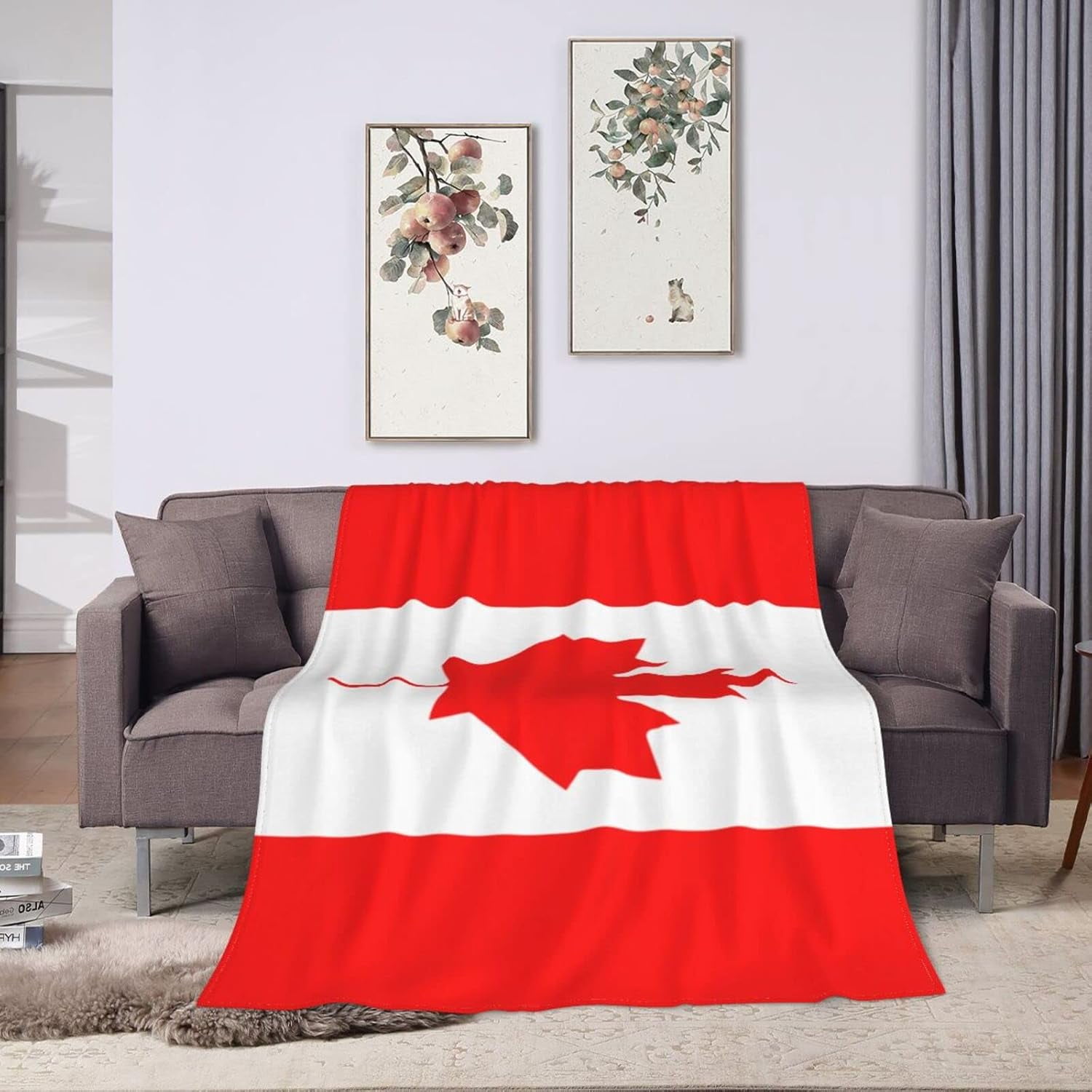 Click here for Goodthings Canada Canadian Flag Blanket Throw Blan... prices