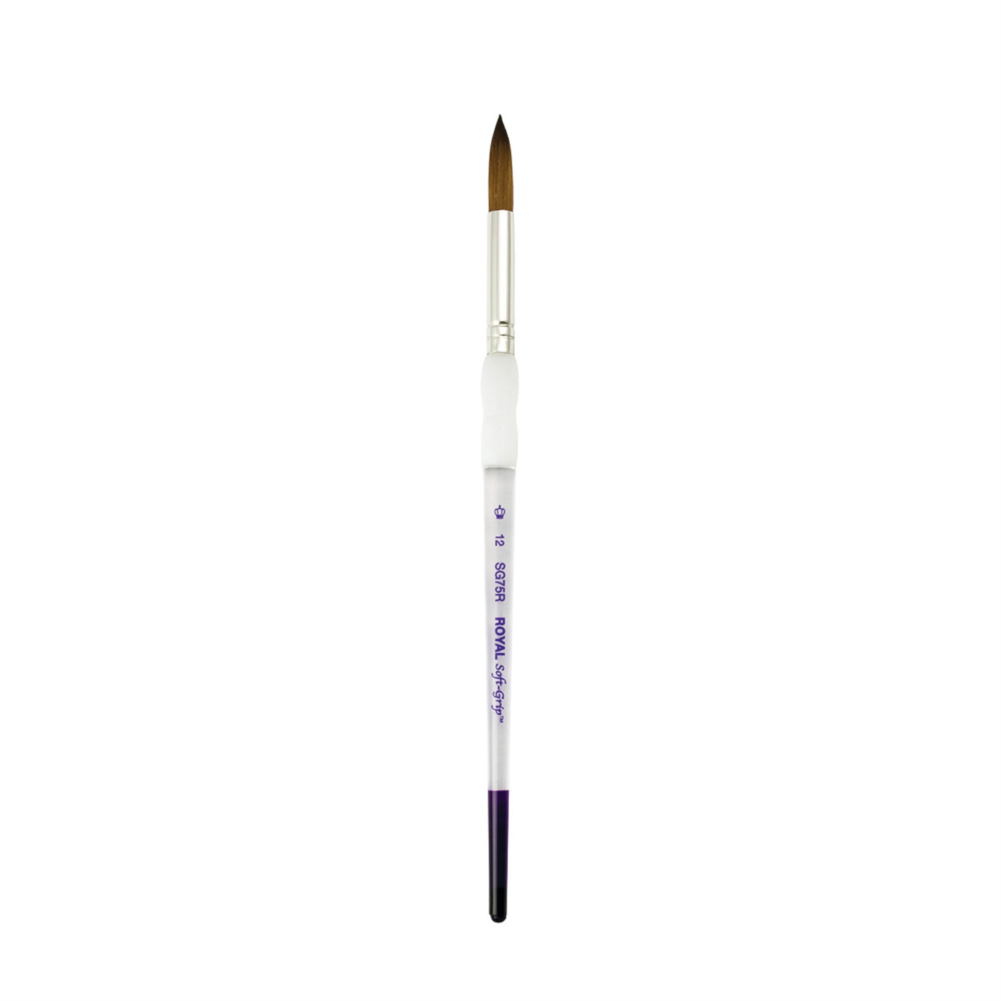 Royal Brush Soft-Grip Synthetic Sable Brush, Round, 12 - Walmart.com