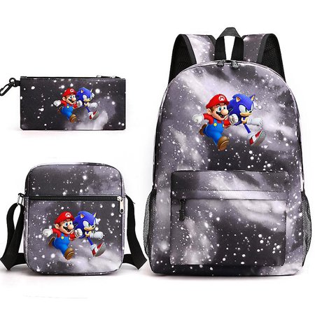 Sonic Mario Backpack Three Sets Of School Bags | Walmart Canada