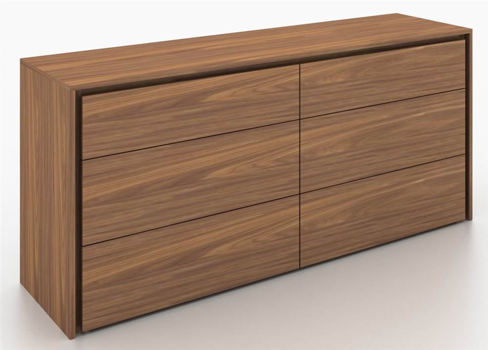 Casabianca Home Zen Walnut Veneer Dresser CB-1104-D-WAL - Walmart.com