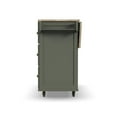 Homestyles Dolly Madison Engineered Wood Kitchen Cart in Sage Green ...