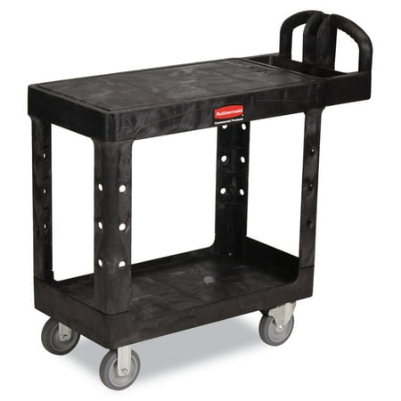 Rubbermaid Flat Shelf Utility Cart, Two-shelf, 19.19w X 37.88d X 33.33h ...