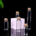 Small Bottles with Cork Stoppers Tiny Vials Small Clear Glass Jars Lids ...