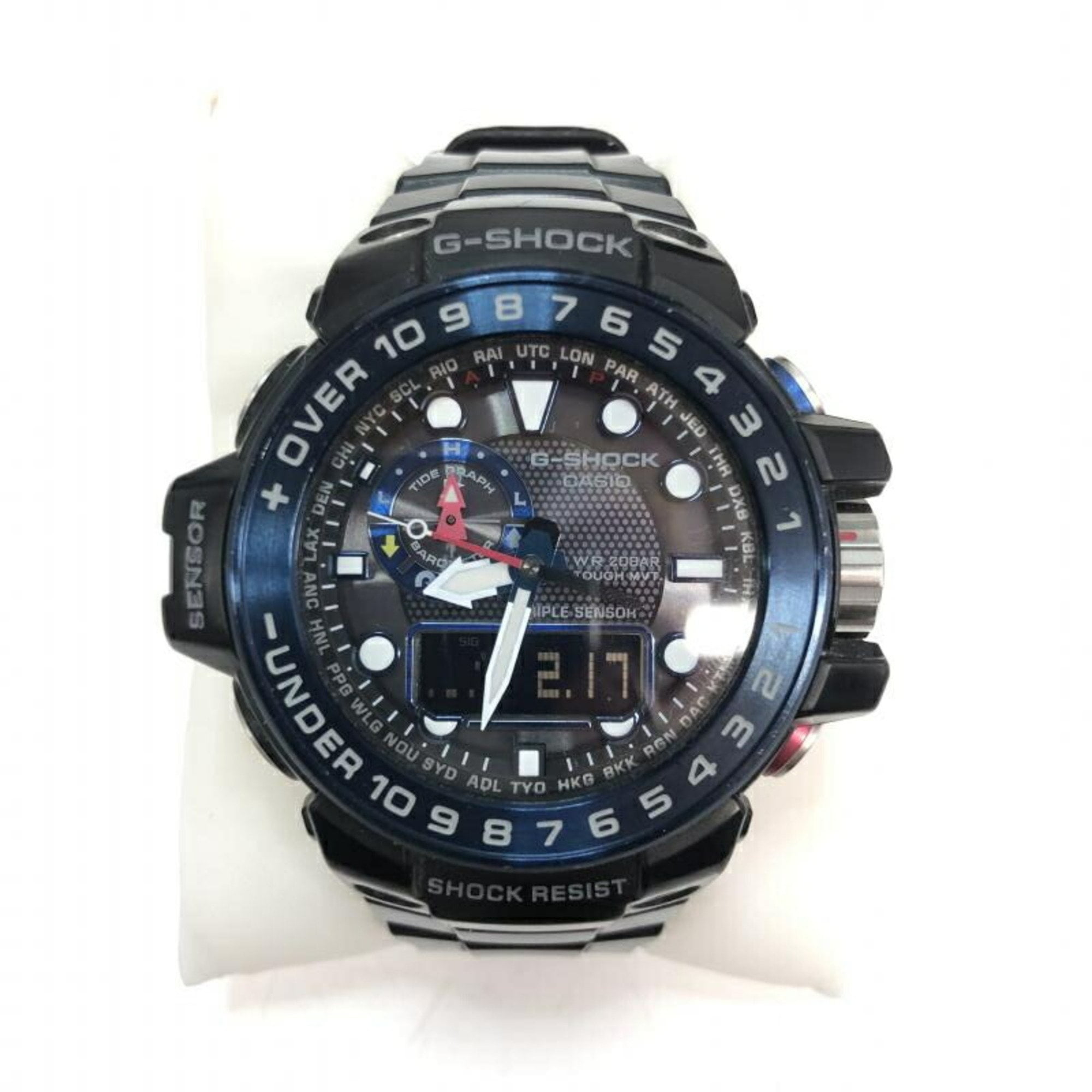 Pre-Owned CASIO G-SHOCK Watch GWN-1000B-1BJF Gulfmaster G-Shock Radio Solar (Fair) - Walmart.com