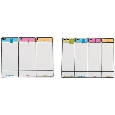 Fun Express 24 Pieces Place Value Dry Erase Board Set for Kids, Math ...