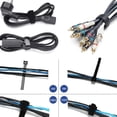 4-piece cable management sleeve set with 10 cable clips for wire ...
