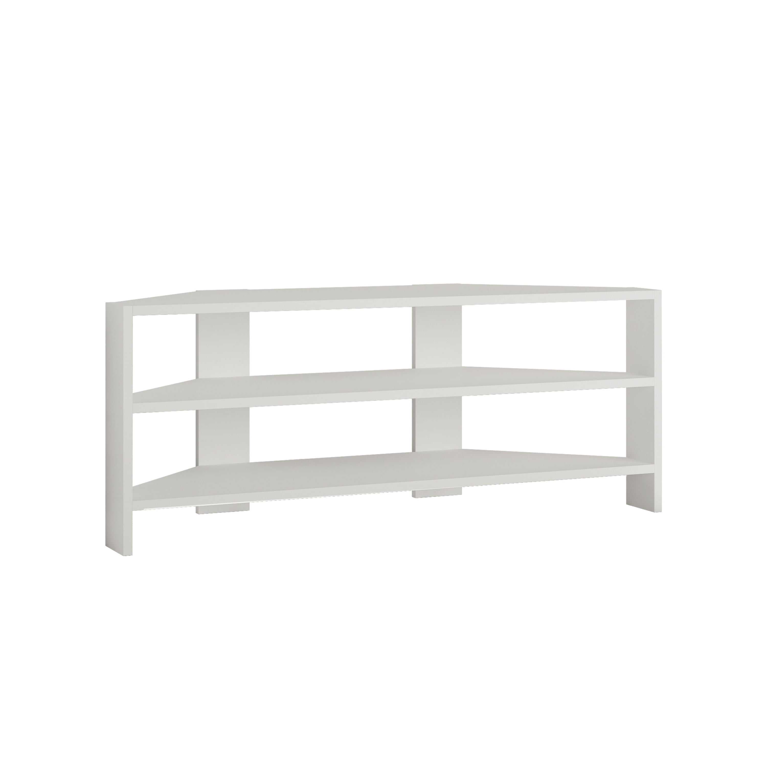 Ada Home Decor Furniture for TVs up to 48" 2 Tier Open Shelf White ...