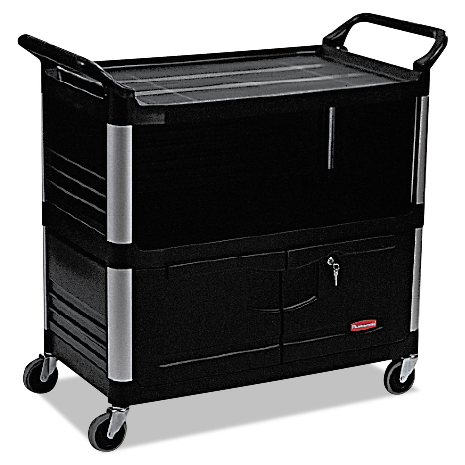 Rubbermaid Commercial Xtra Equipment Cart, 300-lb Cap, Three-Shelf, 20 ...