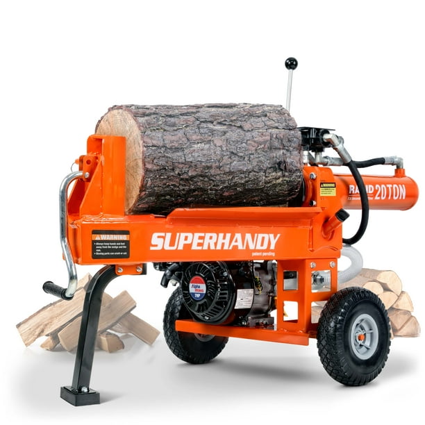 SuperHandy Gas Log Splitter - 7HP 212CC 20 Ton Hydraulic System 16" Max ...