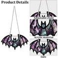 Acrylic Pendants with Stainless Steel Bat 80x47+80x50x3mm Hole: 3mm ...