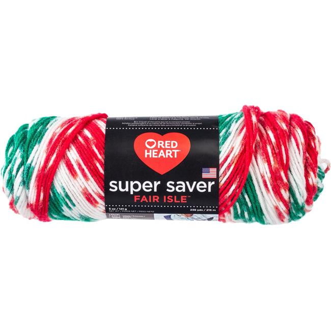 Red Heart Super Saver Fair Isle Yarn-Jingle - Walmart.com