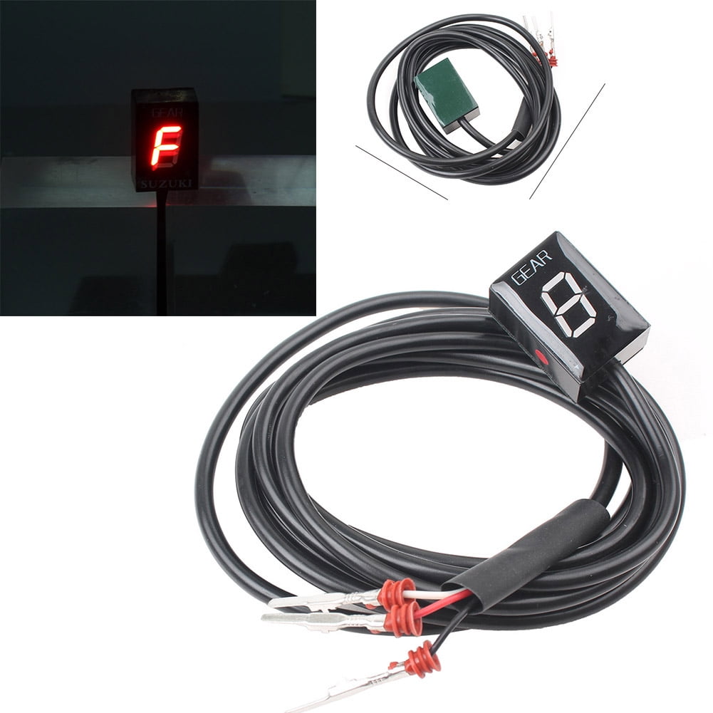 ZS Universal Motorcycle Speed Gear Indicator Display Shift Lever Sensor ...