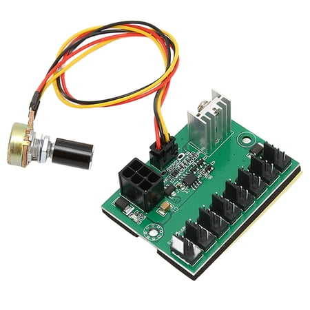 PC Fan Hub, 6Pin Power Supply PC Chassis Cooling Fan Hub Voltage ...