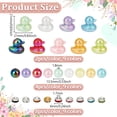 18Pcs 9 Colors Opaque Acrylic 72Pcs 9 Colors Rondelle Brass Rhinestone ...