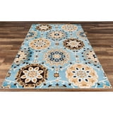Capitola GAD DAISY Collection Boho Premium Vintage Look Blue/Beige Area ...