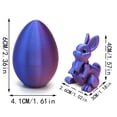 Easter 3D Printed Articulated Rabbit Decoration Colorful Flexible Bunny ...