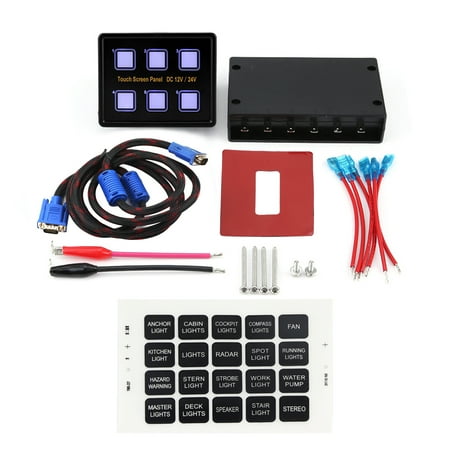 Touch Screen Switch Panel, Reliable 12/24V Car Control Switch Panel 6 ...