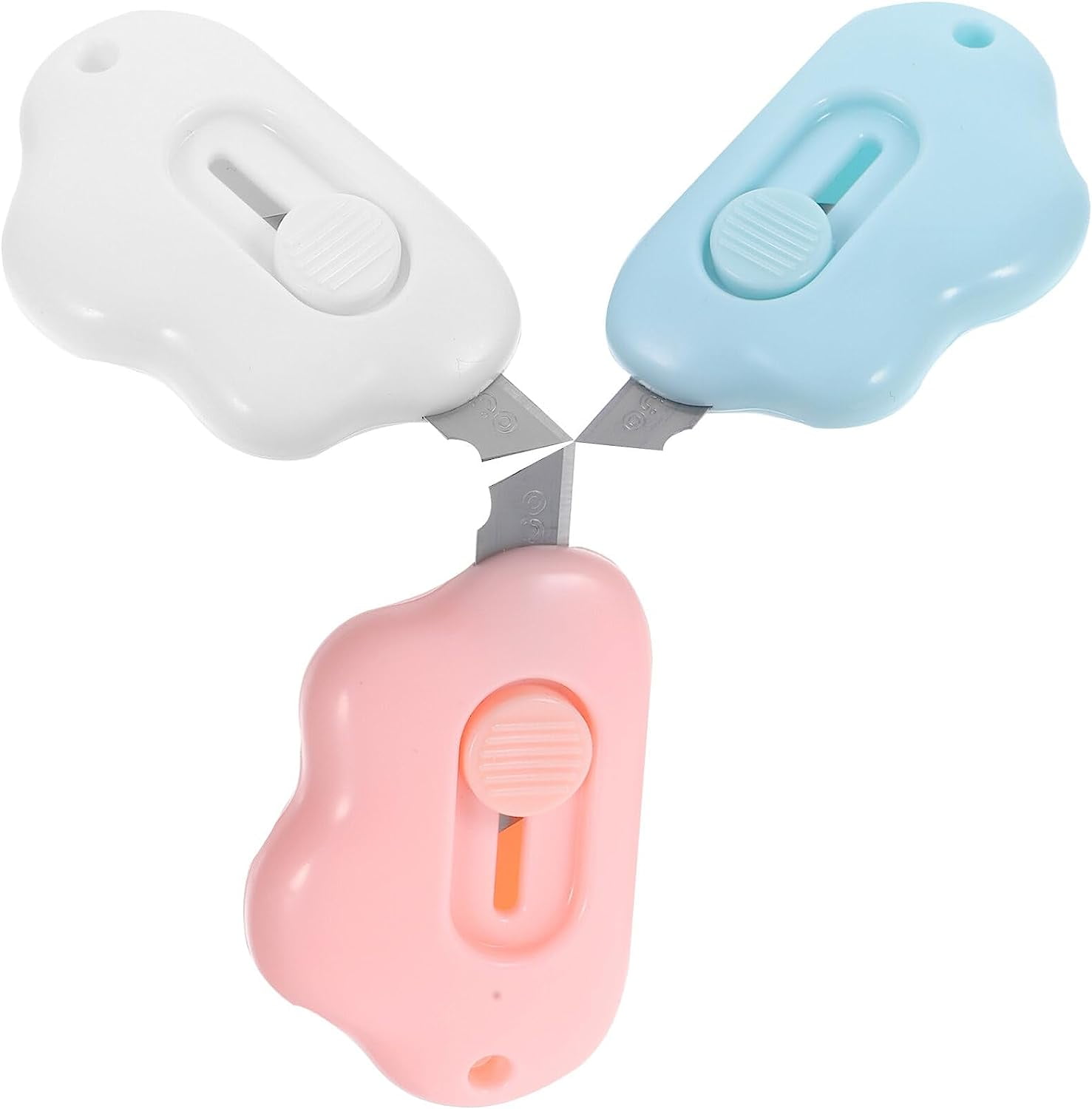 3Pcs Mini Retractable Box Cutter Cloud Paper Cutter Letter Opener ...