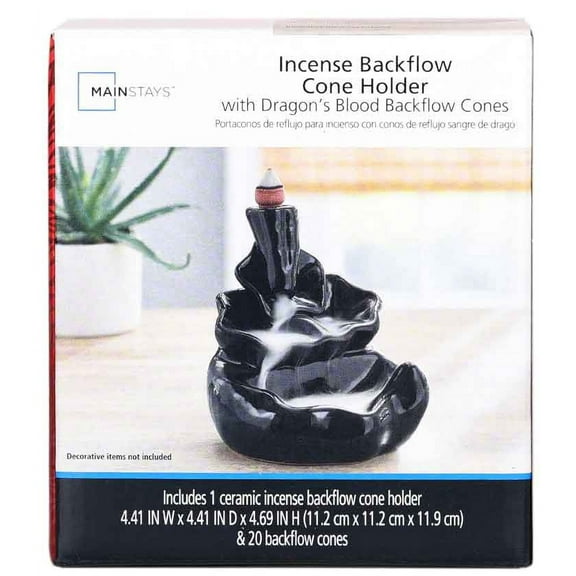 Mainstays Blue Ceramic Waterfall Backflow Incense Burner for ...