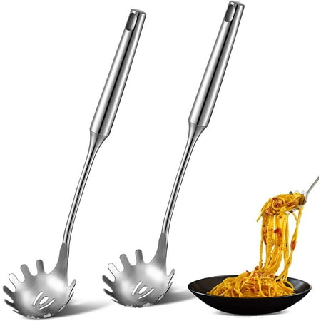 2 Spaghetti Server Stainless Steel Pasta Spoon Pasta Fork Pasta Ladle ...