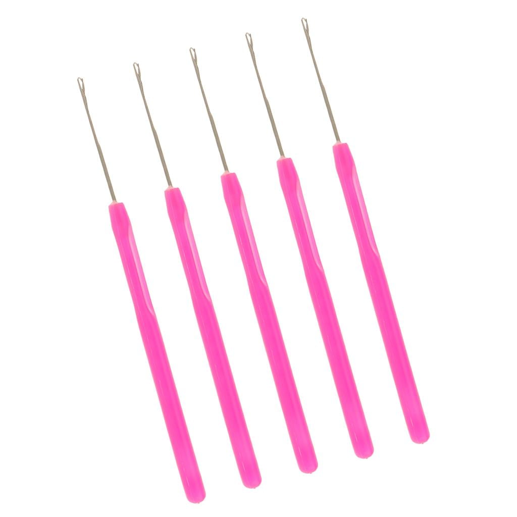 5 Pieces Professional Pulling Hook Crochet Tools for Extensions , Rose ...