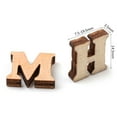 Techinal 100pcs Unfinished Wooden Capital Letters Alphabet DIY Wood ...