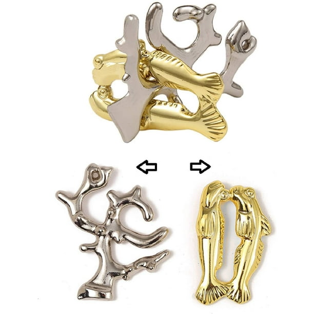 Metal Puzzle Brainteaser Explore and Think Toys Cast Metal Brain Teaser ...