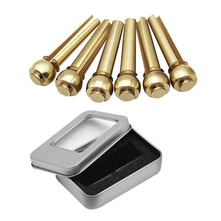 Metal Acoustic Guitar Pins 6pcs Brass Guitar Strings Fixed Cone String ...