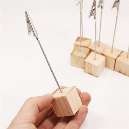 10PCS/Set Wooden Place Card Holder Clips Wedding Favors Place card ...