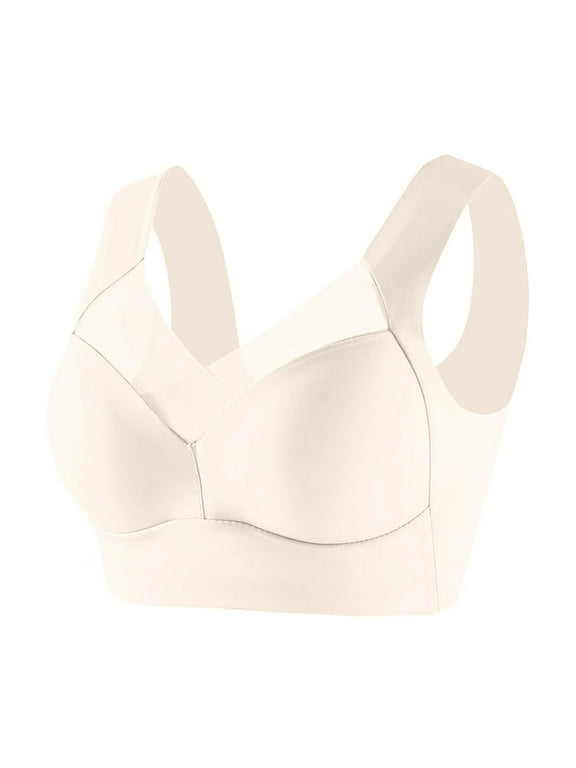 Snoarin Plus Size Bras for Women Full Cup Seamless Push Up Shaping Wire ...