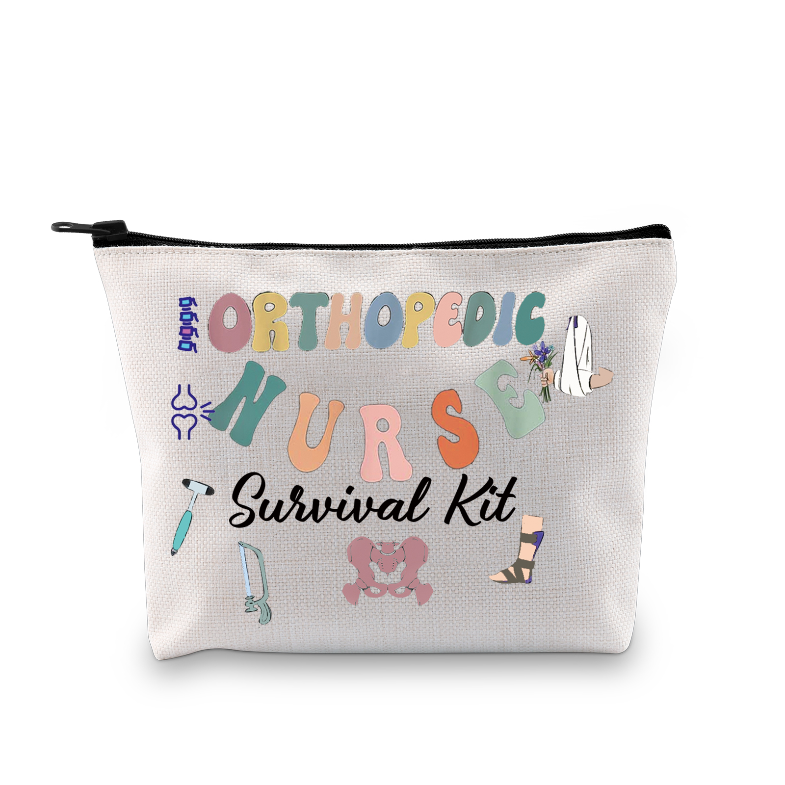 Orthopedic Nurse Survival Kit Cosmetic Bag Ortho Tech Zipper Pouch ...