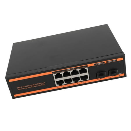 Gigabit PoE Switch, Plug And Play 10 Port PoE Switch Unmanaged 2 1000M ...