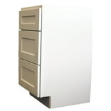 Craftline Ready to Assemble White Shaker 3 Drawer Base Cabinet ...