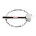 1/2Pcs Trailer Lock Pin Stainless Steel Round Safety Pin Fasteners ...