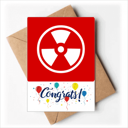Ionization Radiation Red Square Warning Mark Wedding Cards ...