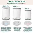Hands-Free Diaper Pail| Largest & Easiest to Use| Just Step–Drop–Done ...