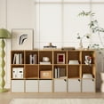 VDNEND Wooden 9-Cube Storage Organizer with Closed Back Panel, 11in ...