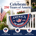 250th Anniversary Flag Bunting 1776-2026 Fan Flags Patriotic Stars Yard ...