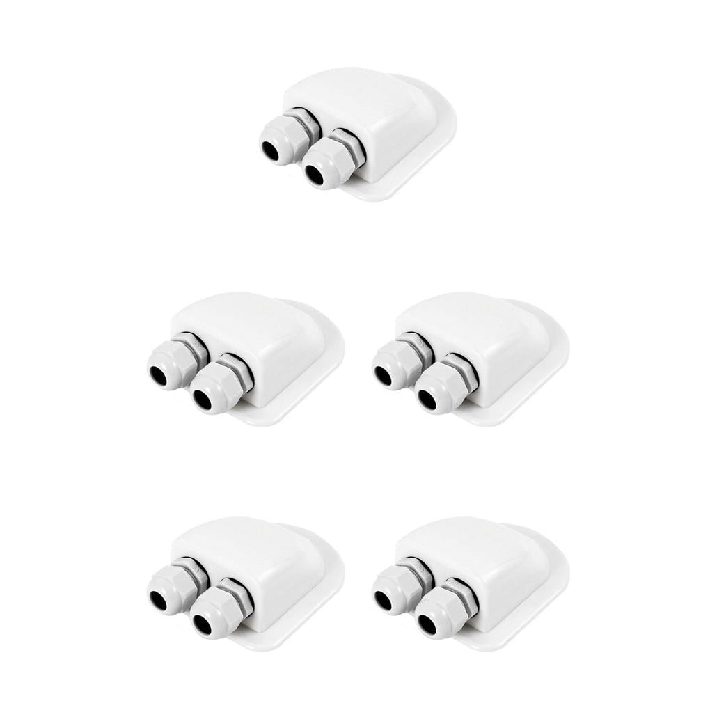 Decodeary Solar Panel Roof Top Double Cable Entry Gland Plastic ...